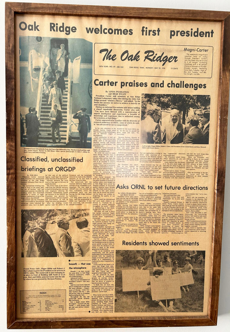 When President Carter visited Oak Ridge