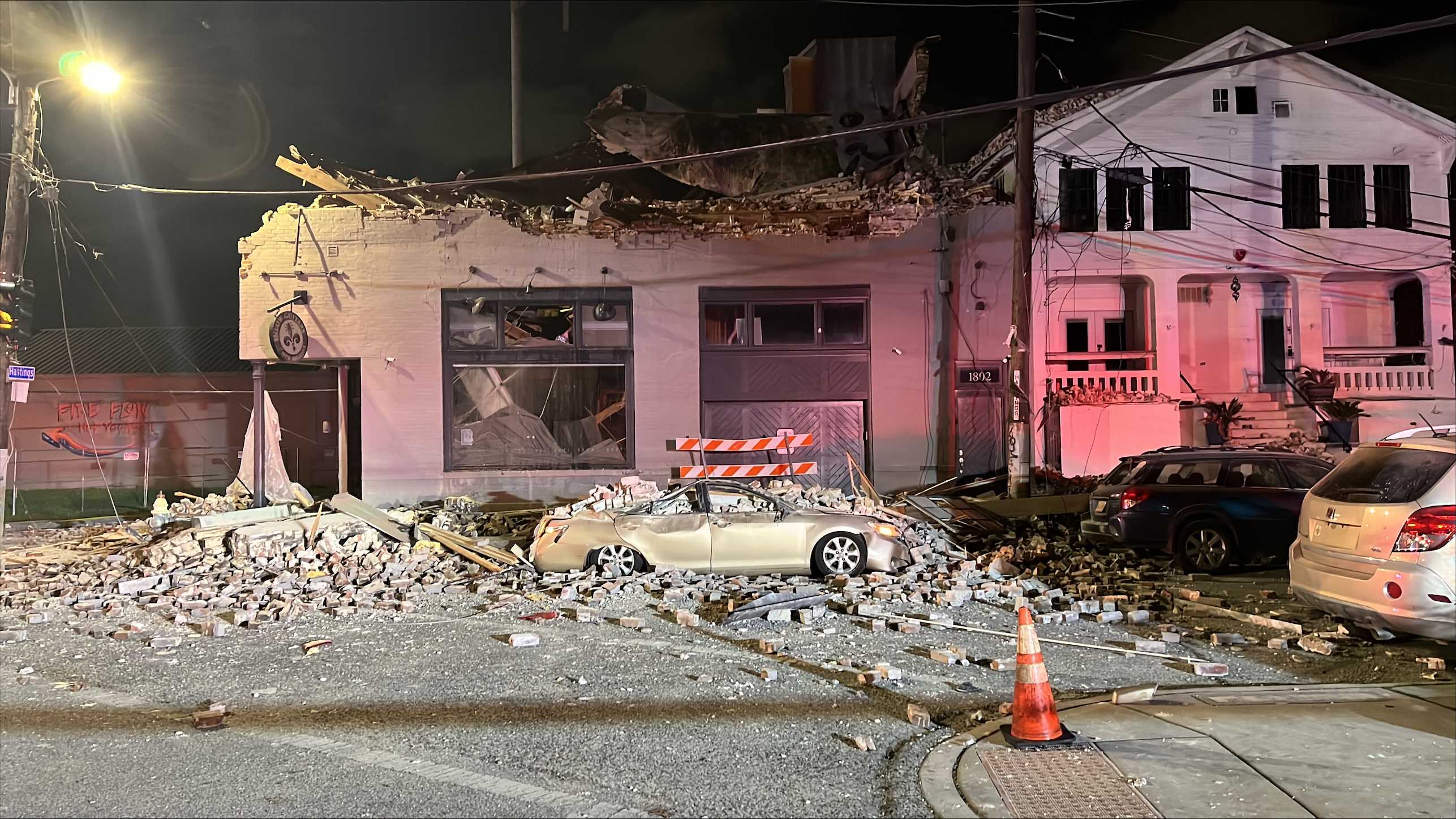 Partial building collapse in Lower Garden District, crews on scene