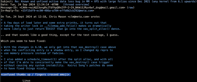 腾讯云操作系统内核团队悄然修复bug，获Linux创始人Linus Torvalds赞许