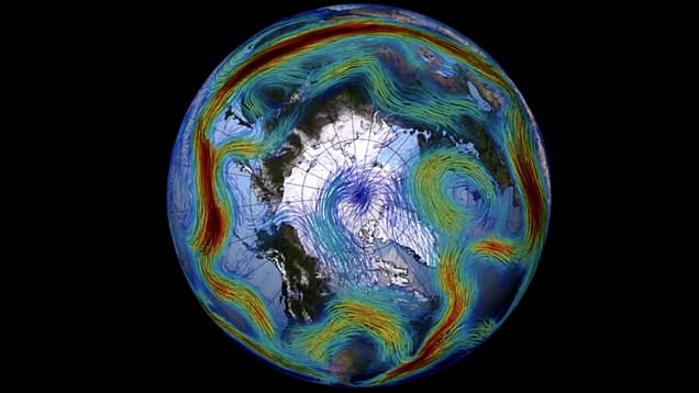 Visualisation shows unusually cold month of snow in US and Canada
