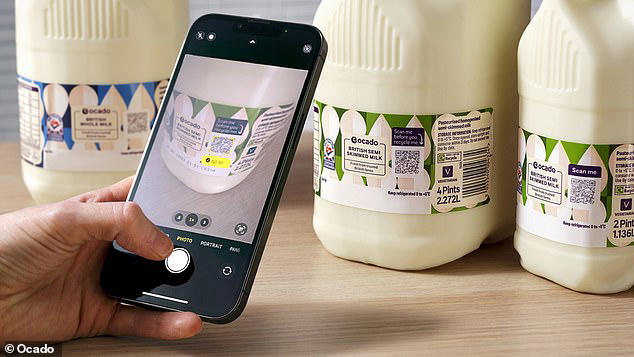 Tesco and Ocado are ALREADY using QR codes on milk and water bottles