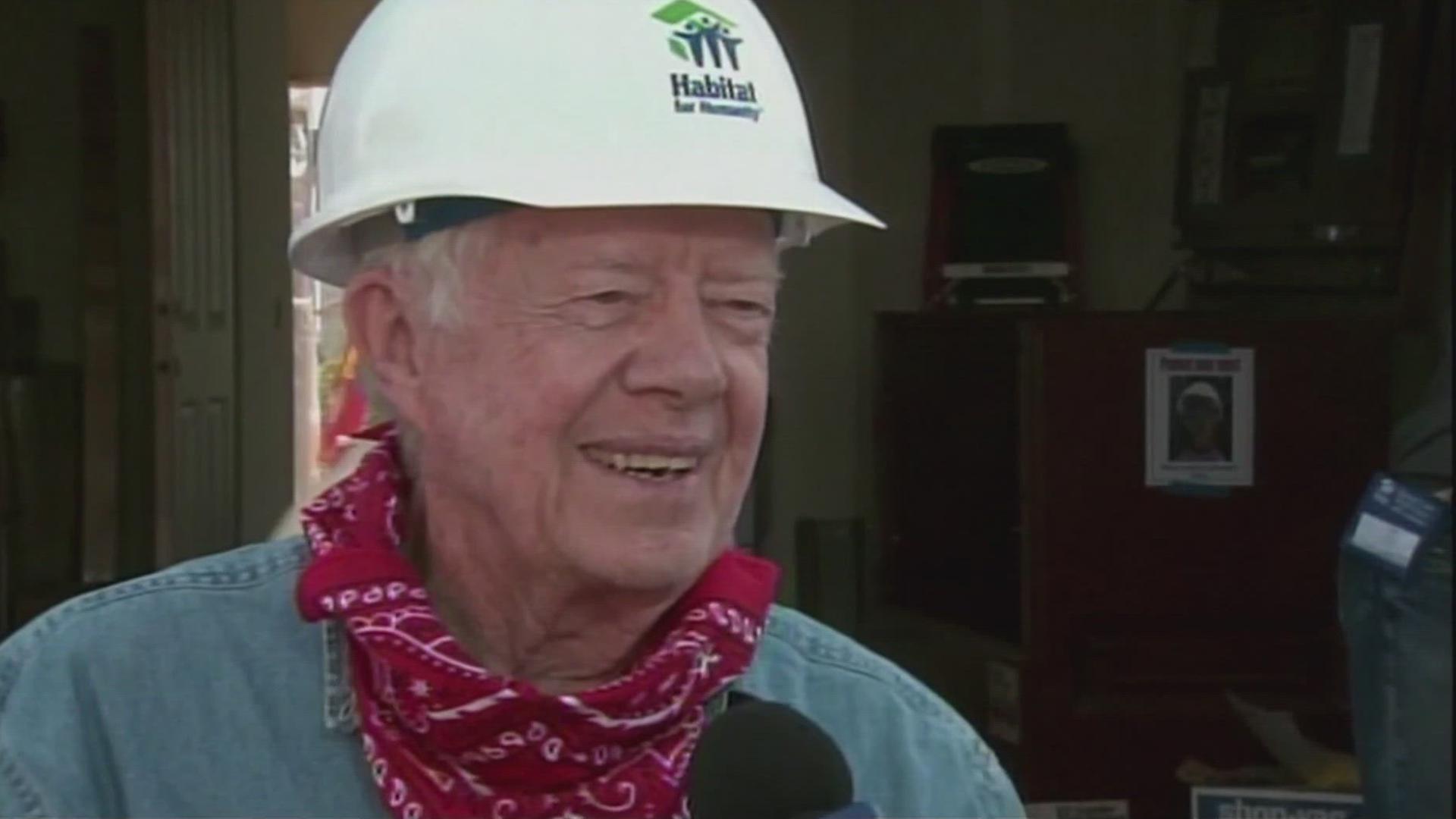 Jimmy Carter built homes for the poor in his 90s