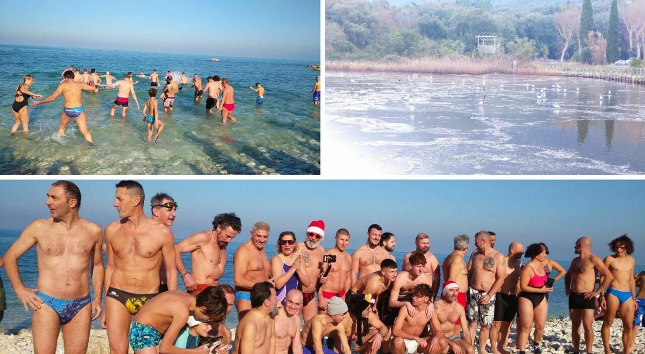 Portonovo, va in scena il tuffo di fine anno nel gelido mare (e il ... Portonovo, va in scena il tuffo di fine anno nel gelido mare (e il ...