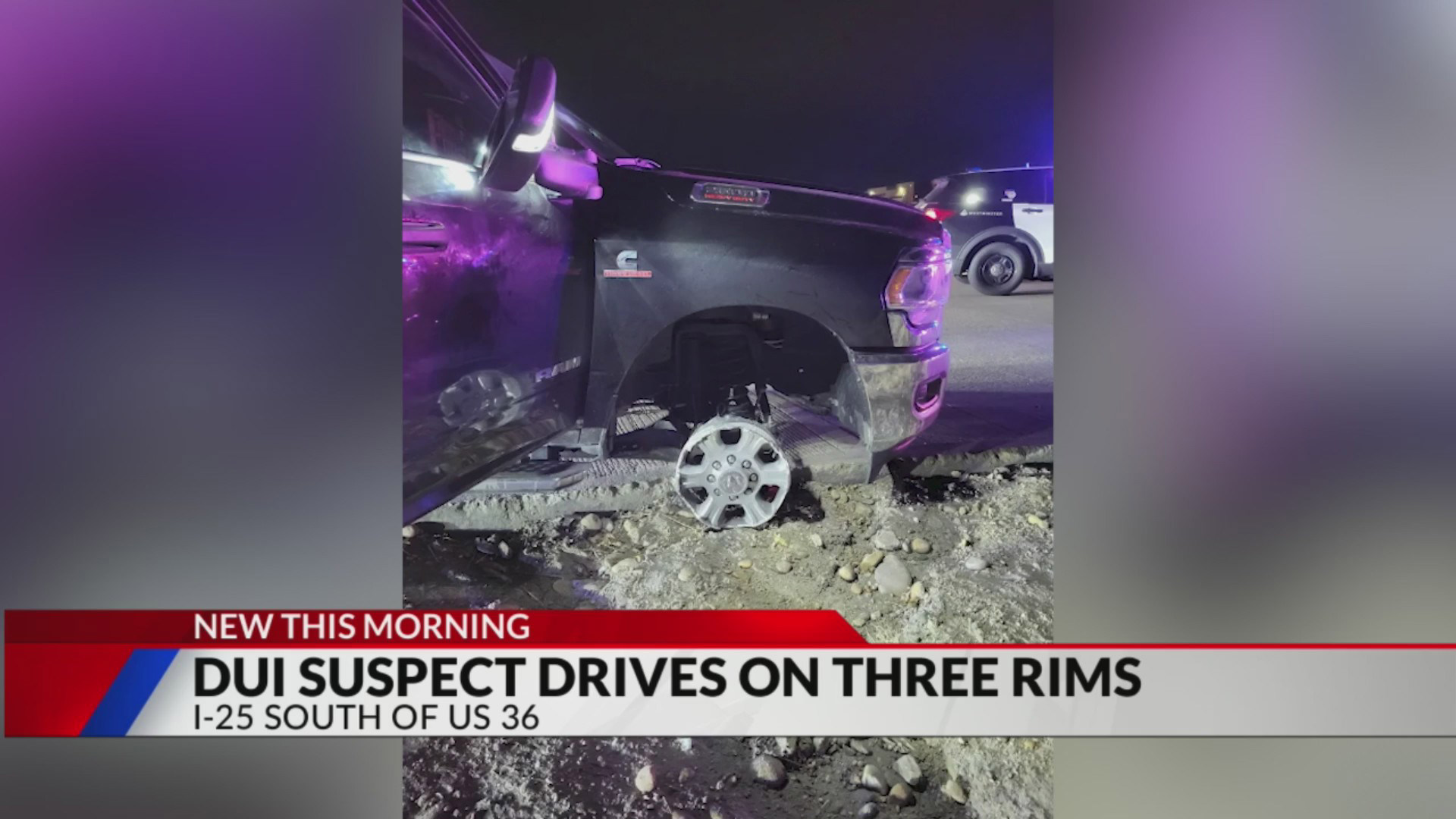 Suspected DUI driver drove on 3 rims after eluding police Suspected DUI driver drove on 3 rims after eluding police