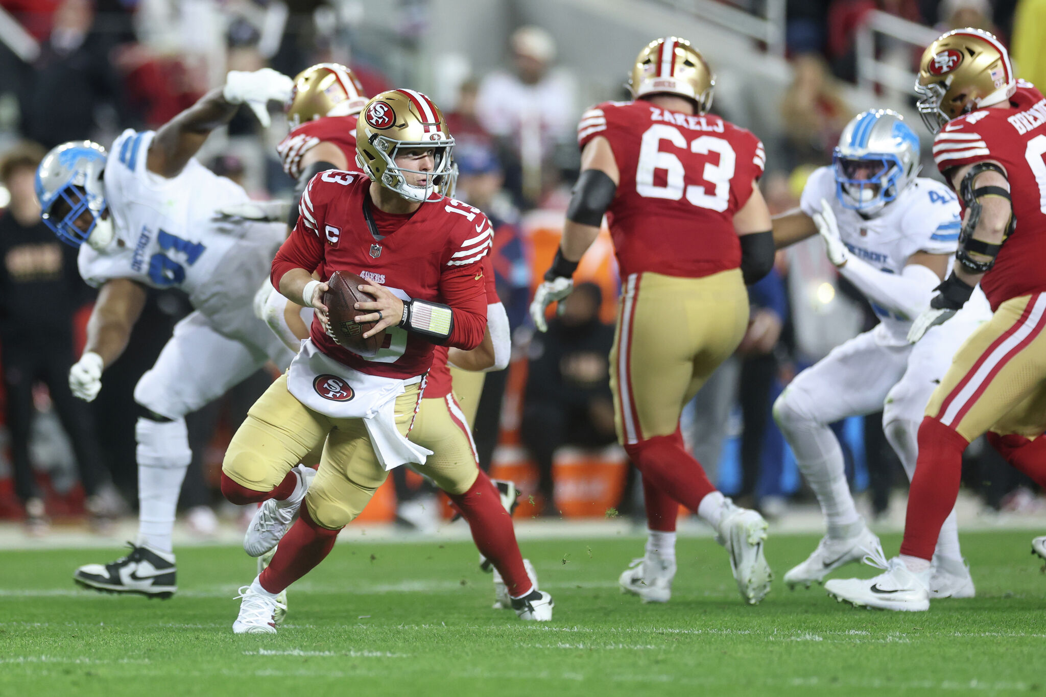 49ers coach: Brock Purdy's 'on fire' elbow injury not a long-term concern