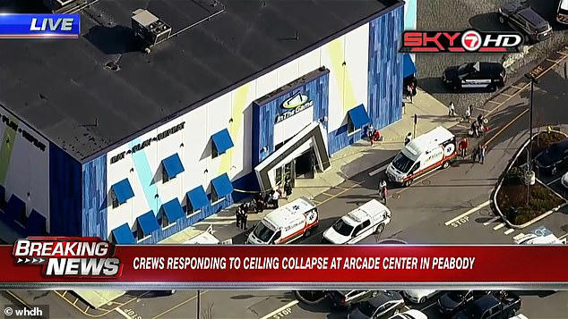 Multiple injured after ceiling collapses at Massachusetts arcade