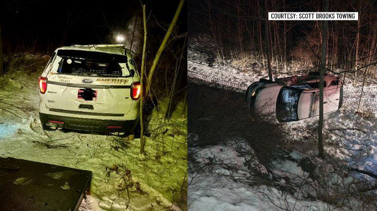 Vt. sheriff’s deputy crashes cruiser on icy roads Vt. sheriff’s deputy crashes cruiser on icy roads