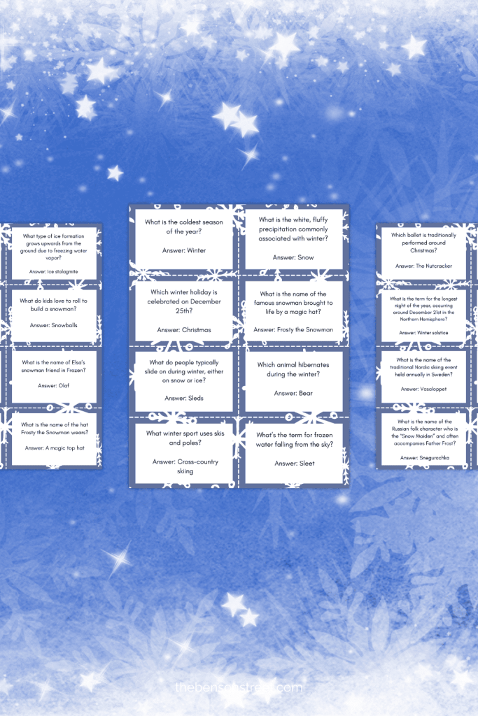 Free Printable Winter Trivia Questions with Answers