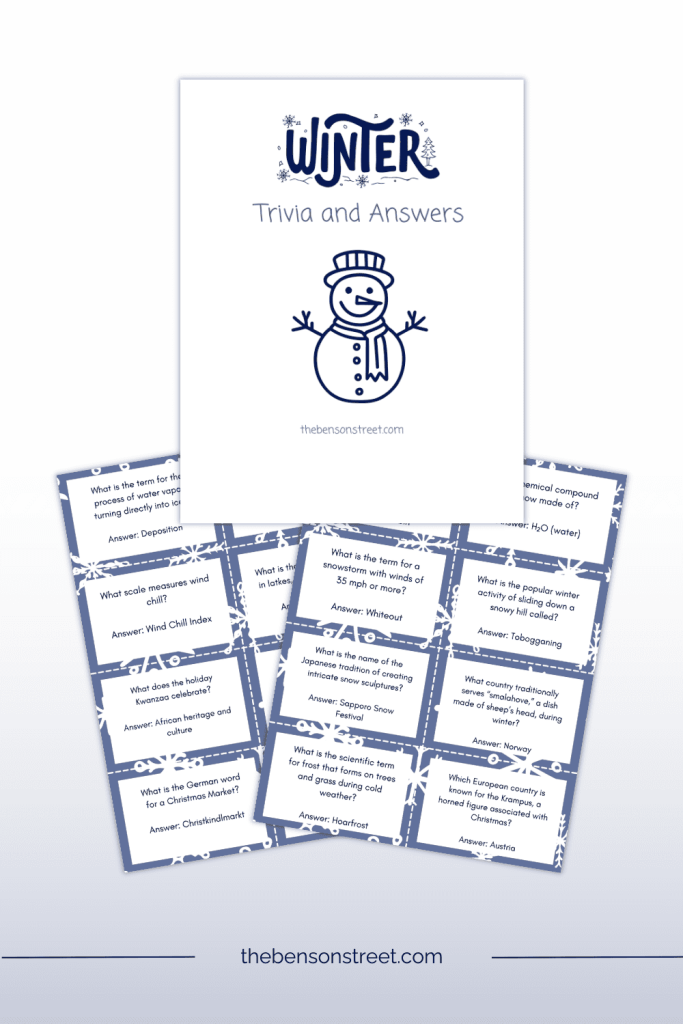Free Printable Winter Trivia Questions with Answers