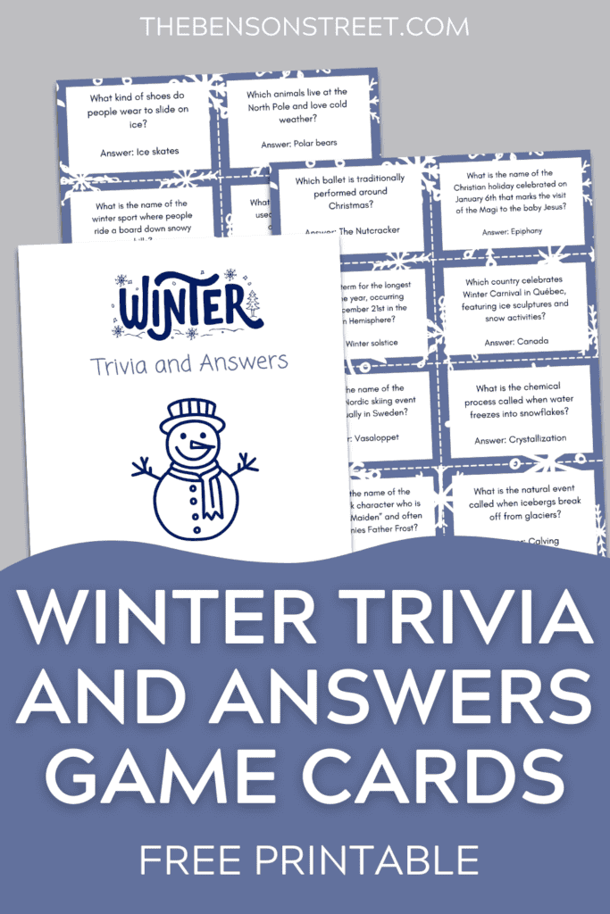 Free Printable Winter Trivia Questions with Answers