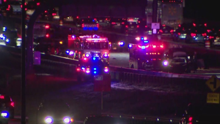 Section of I-25 reopened after multiple crashes Tuesday night