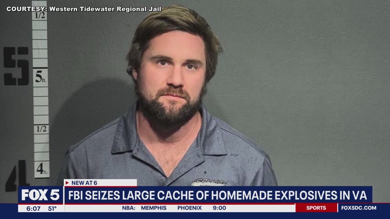 FBI busts Virginia man with large cache of homemade explosives