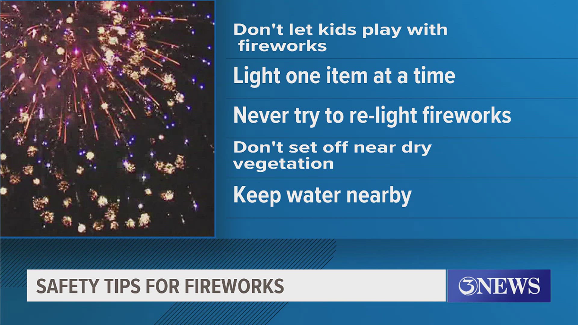 Safety tips for fireworks