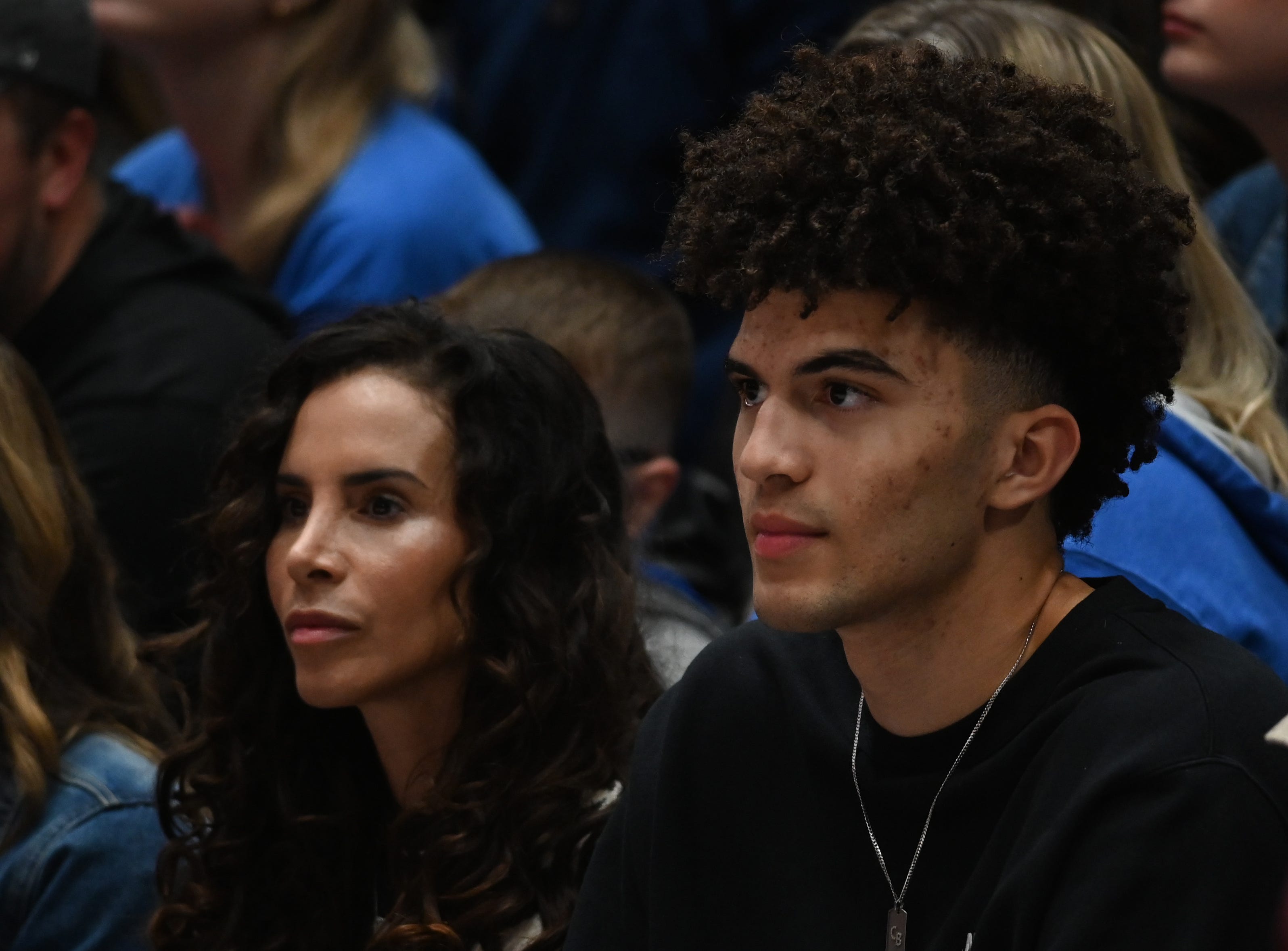 Cameron Boozer attends Duke basketball game against Virginia Tech