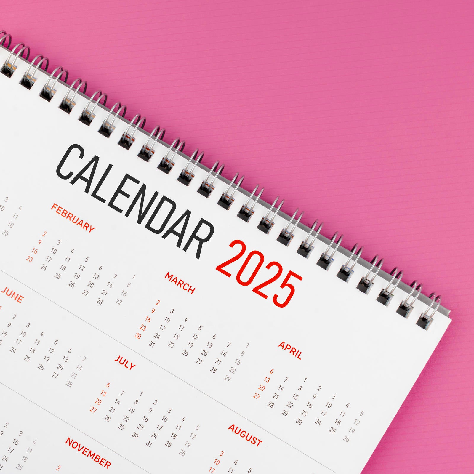 Mark your 2025 calendar with dates for holidays, events and games