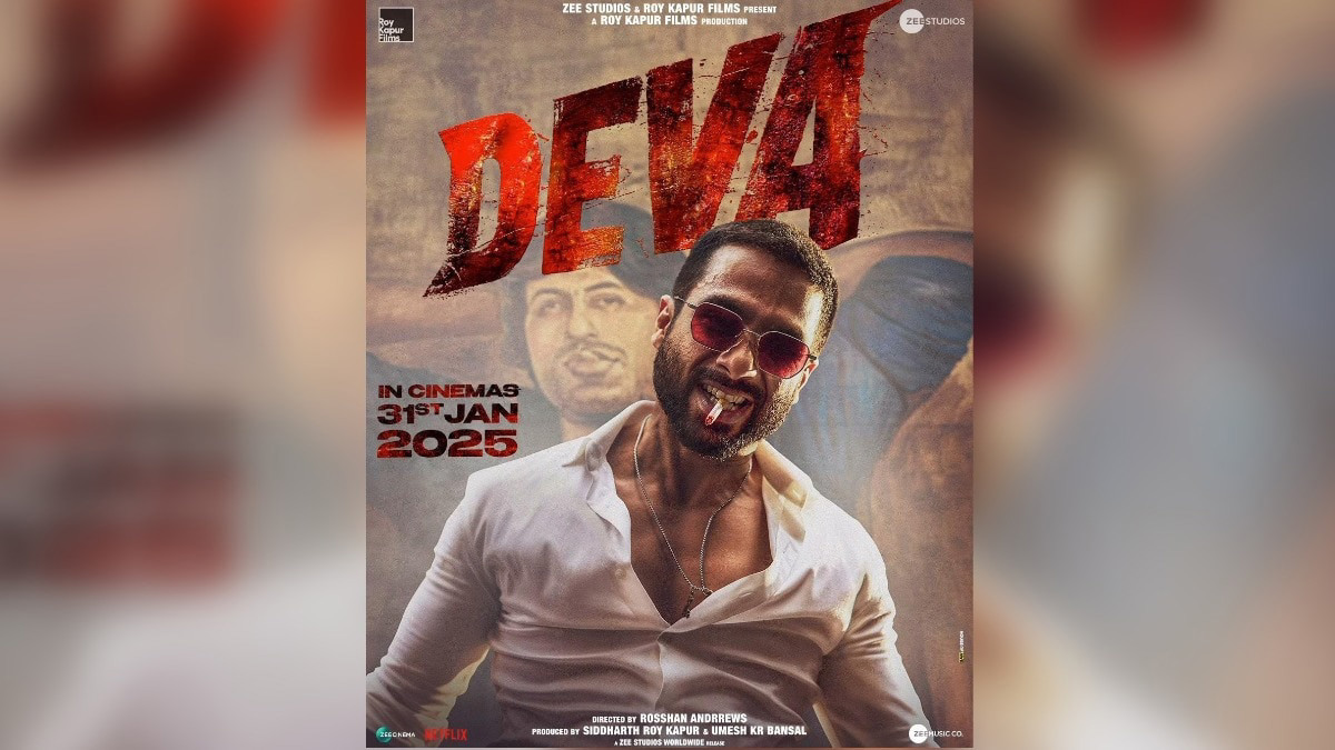Deva poster: Shahid Kapoor's look from Rosshan Andrrews' film wows fans Deva poster: Shahid Kapoor's look from Rosshan Andrrews' film wows fans