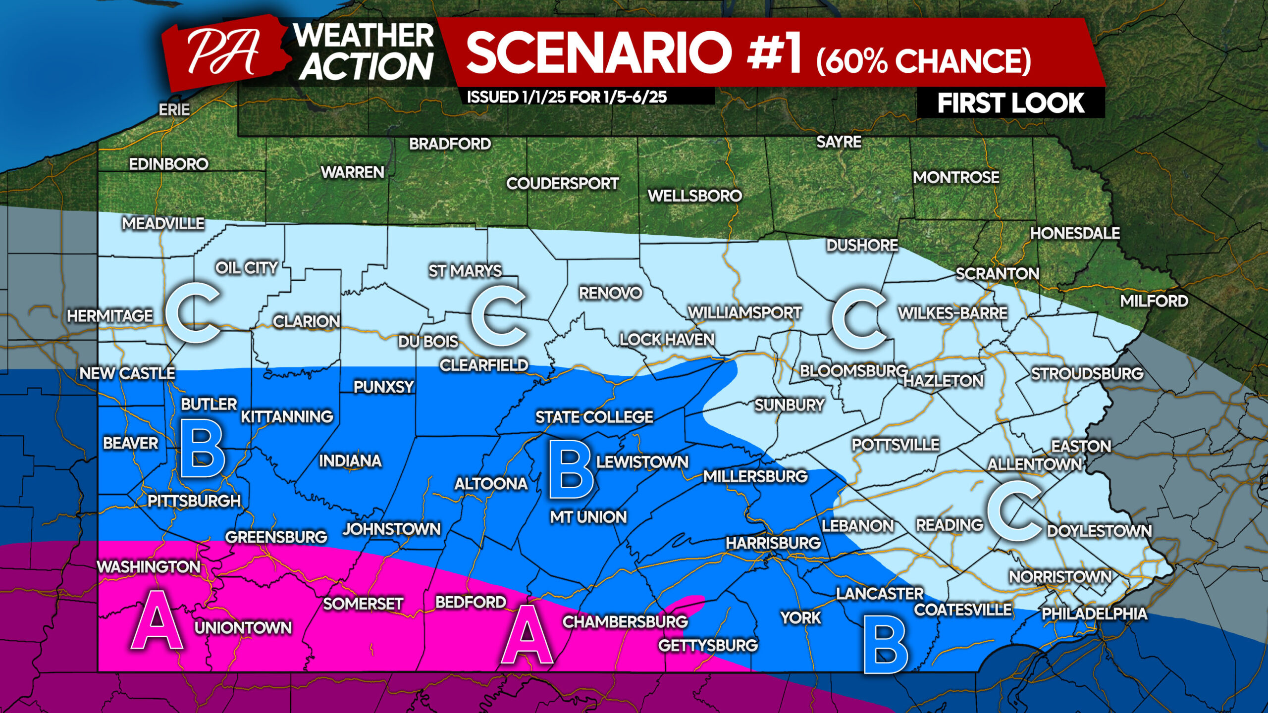 Scenarios for Sunday - Monday Snowstorm Potential + First Call Snowfall ...
