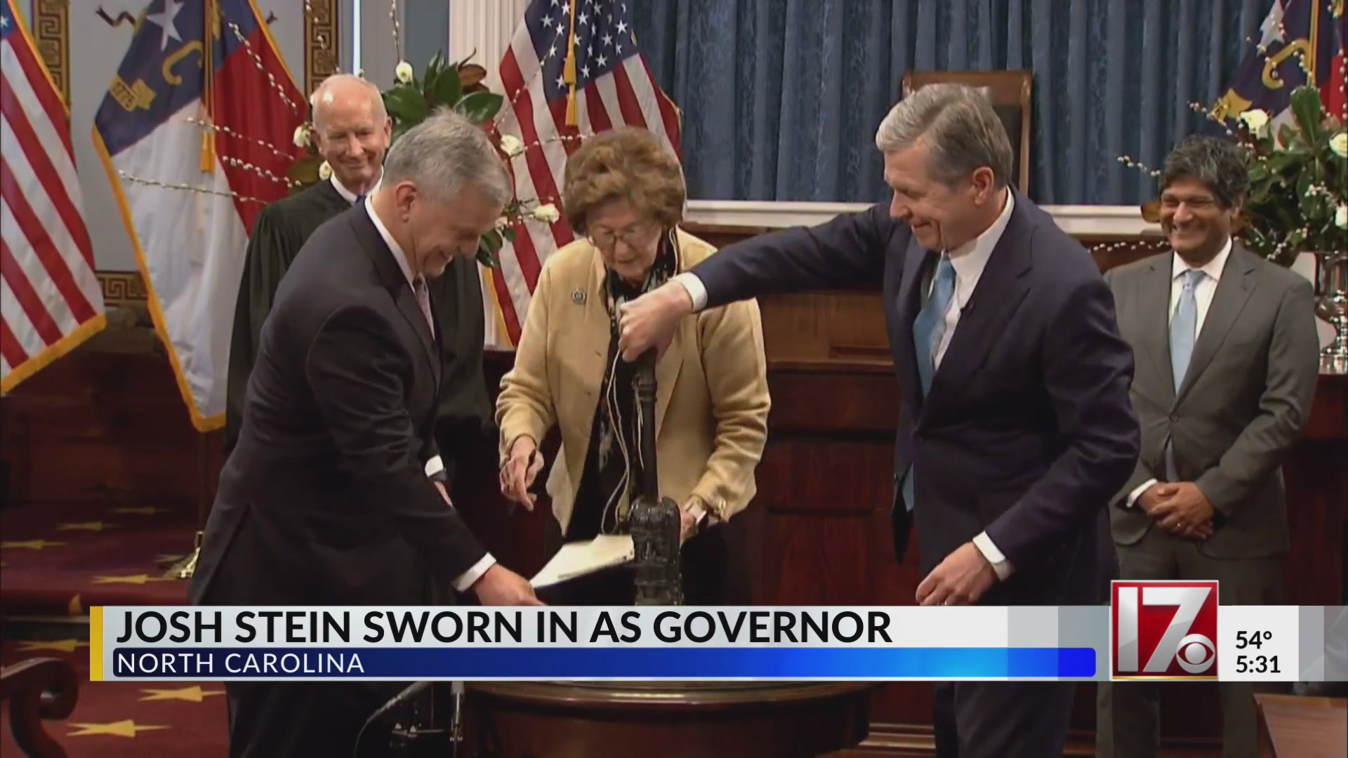 Josh Stein sworn in as Governor of North Carolina Josh Stein sworn in as Governor of North Carolina