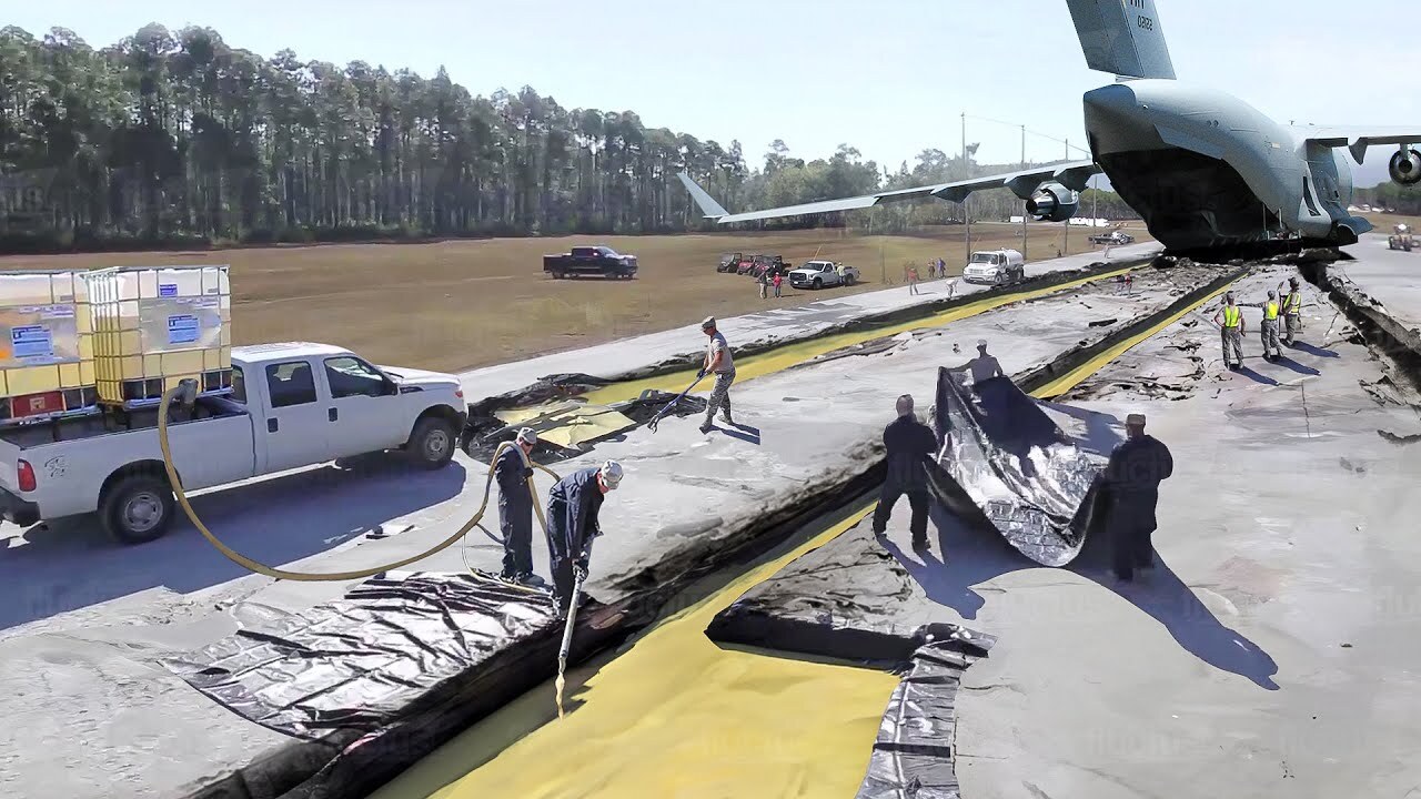 US Testing Crazy New Technique to Repair Damaged Airport Runway in Minutes