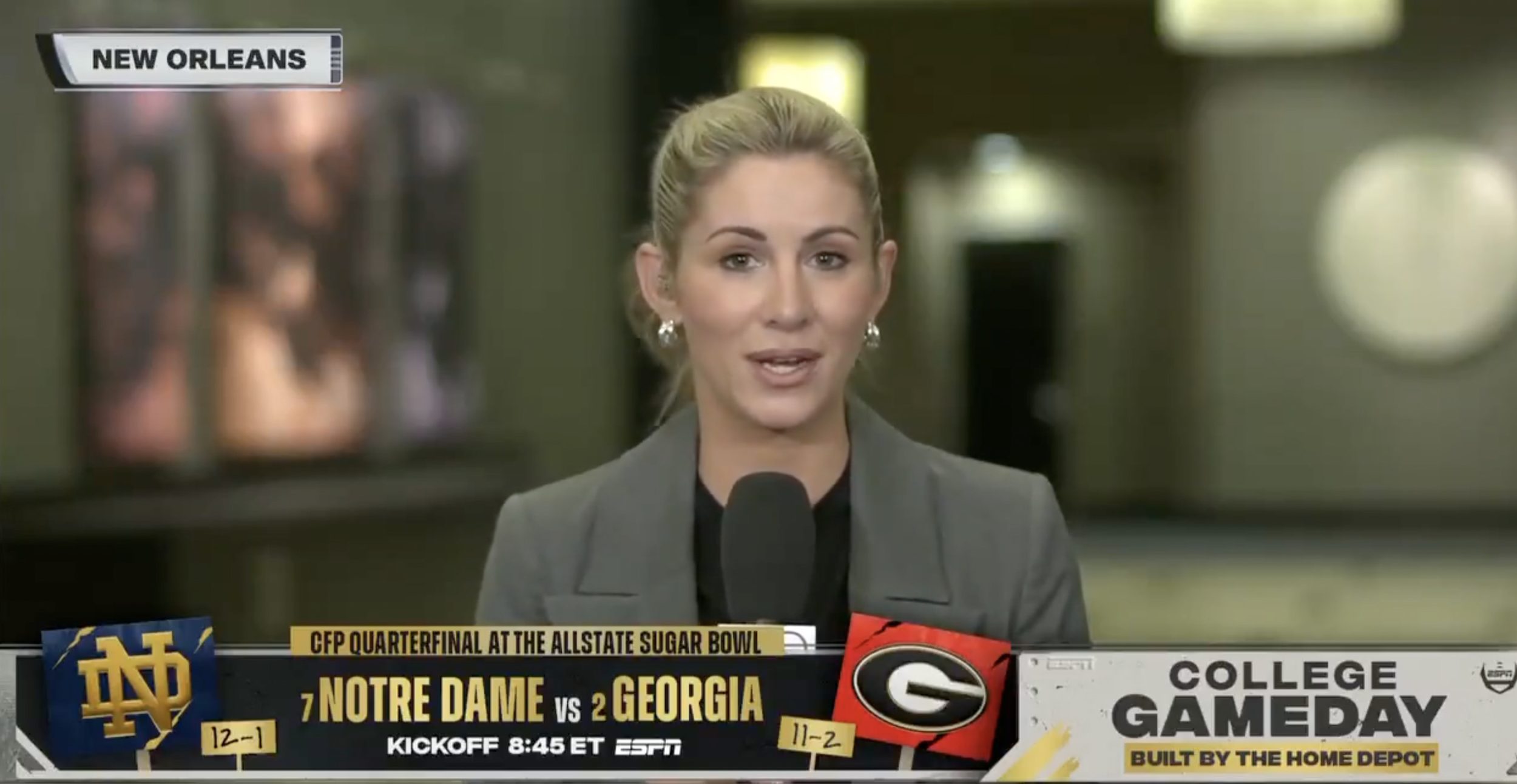 ESPN’s Laura Rutledge: Georgia football team has shelter-in-place ...