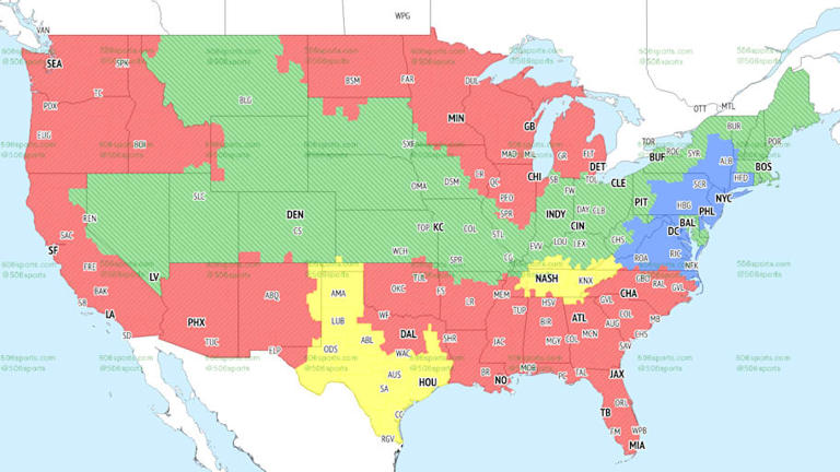 NFL coverage maps 2025: TV schedule and coverage, announcers for Week 18