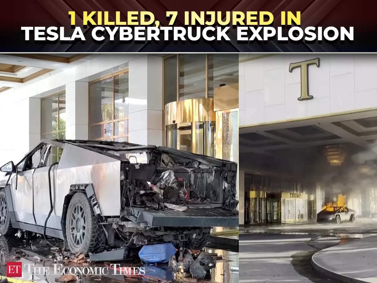 Tesla Cybertruck explodes outside Trump Hotel in Las Vegas; FBI probes ...