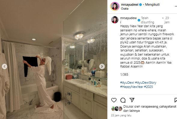 Rayakan Tahun Baru 2025 di Jepang, Ayu Dewi Kepergok Jemur Baju di ... Rayakan Tahun Baru 2025 di Jepang, Ayu Dewi Kepergok Jemur Baju di ...