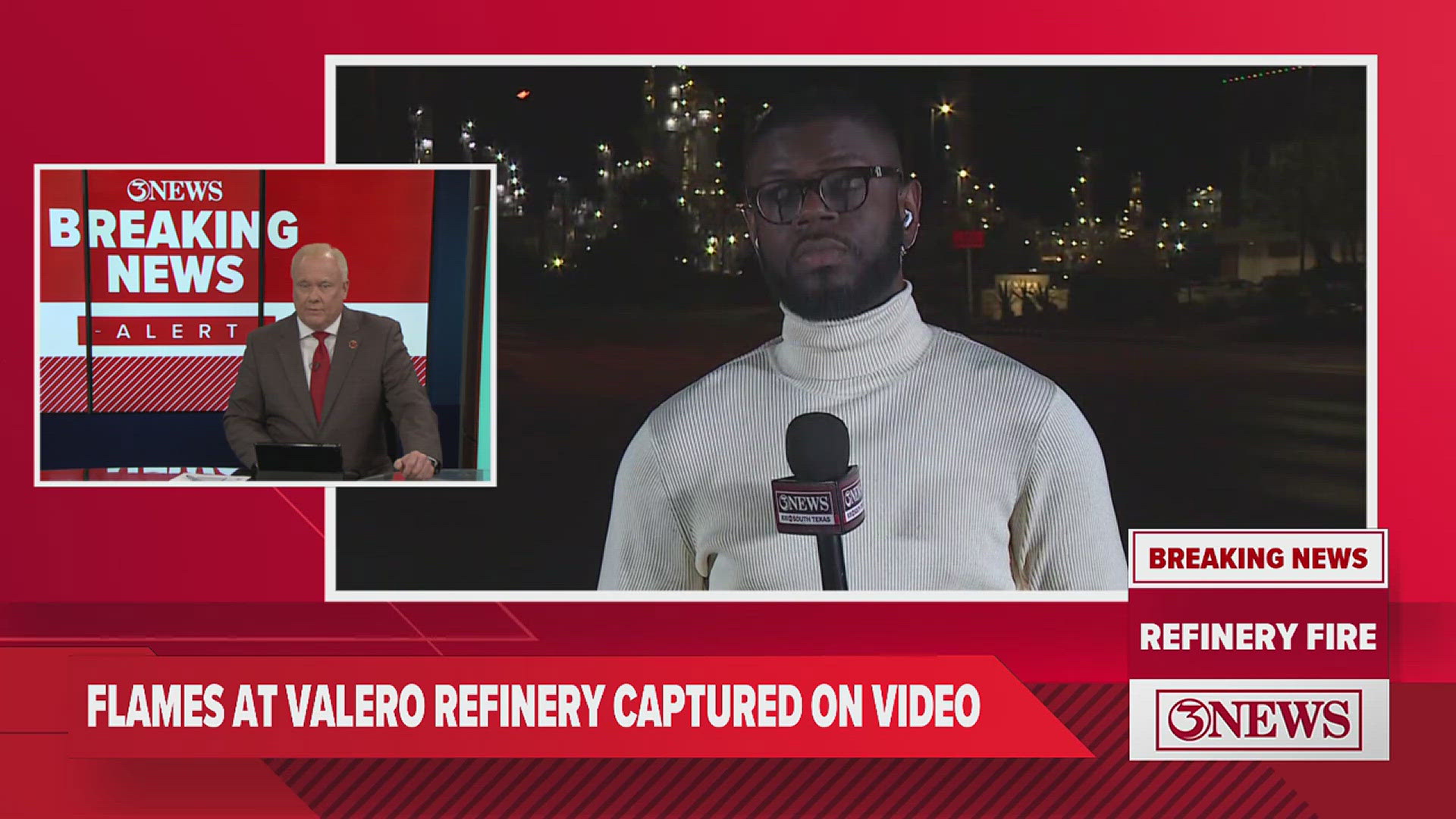 Flames extinguished, no injuries reported from Three Rivers Valero ...