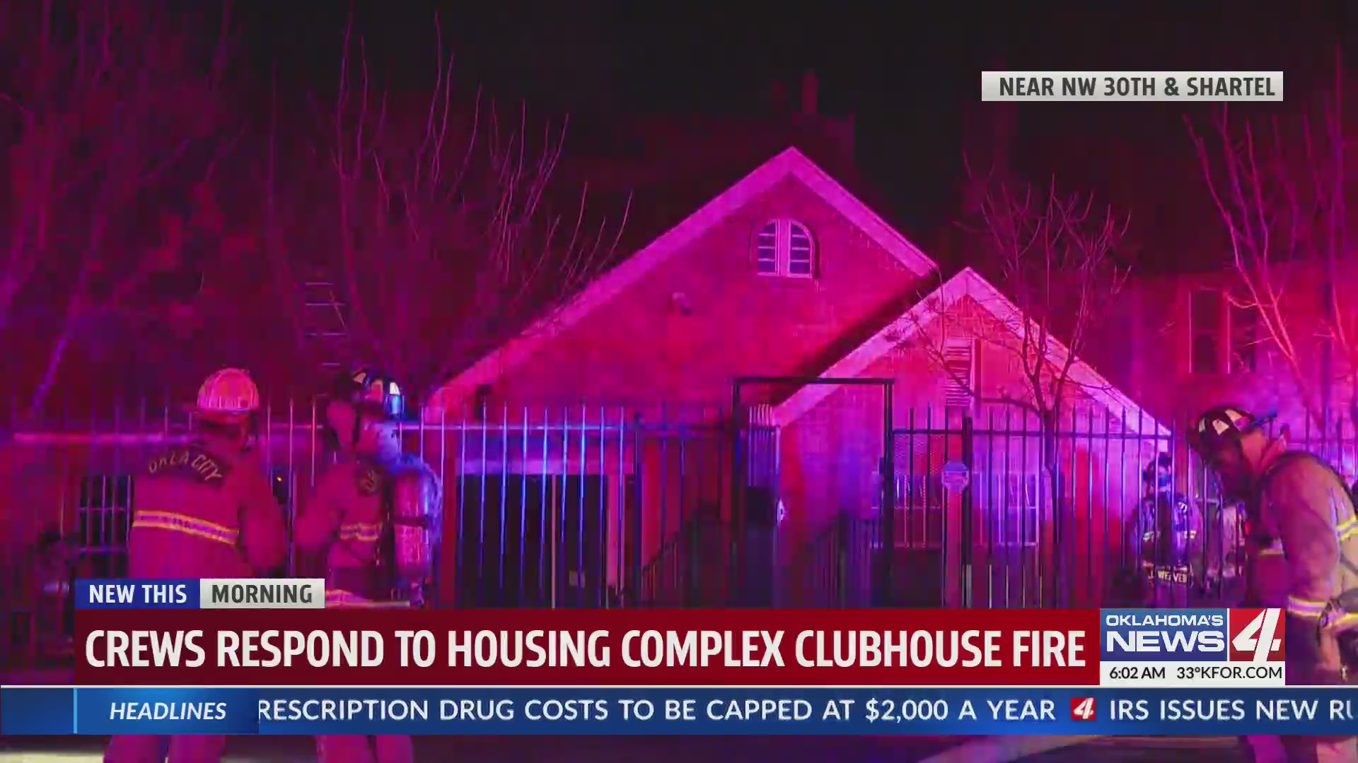 Firefighters respond to fire at NW Oklahoma City housing complex