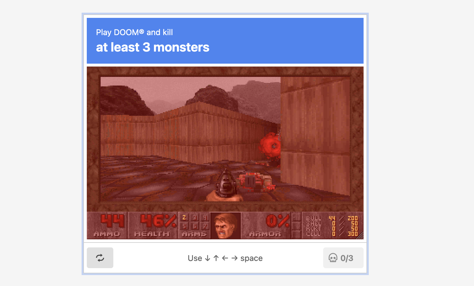 Prove you're human by playing Doom in a captcha