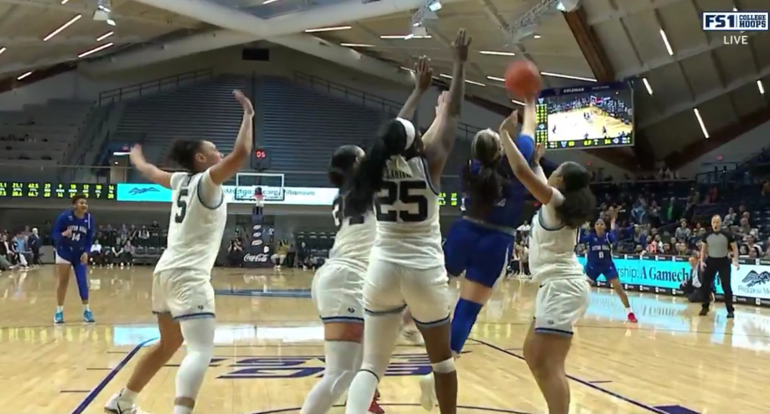 Back-to-basket buzzer-beater stunned announcers