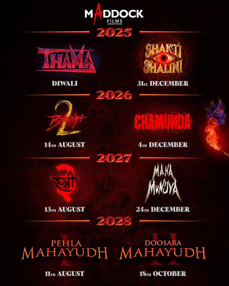 Stree 3, Bhediya 2 to Maha Munjya: Maddock Films announce release dates