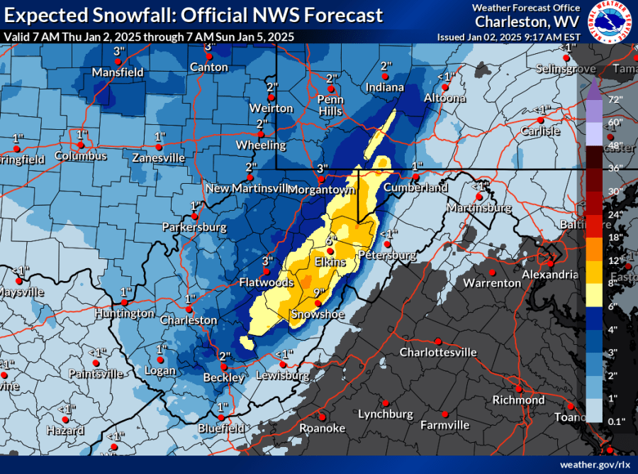‘Polar vortex’ bringing extreme cold, snow to West Virginia