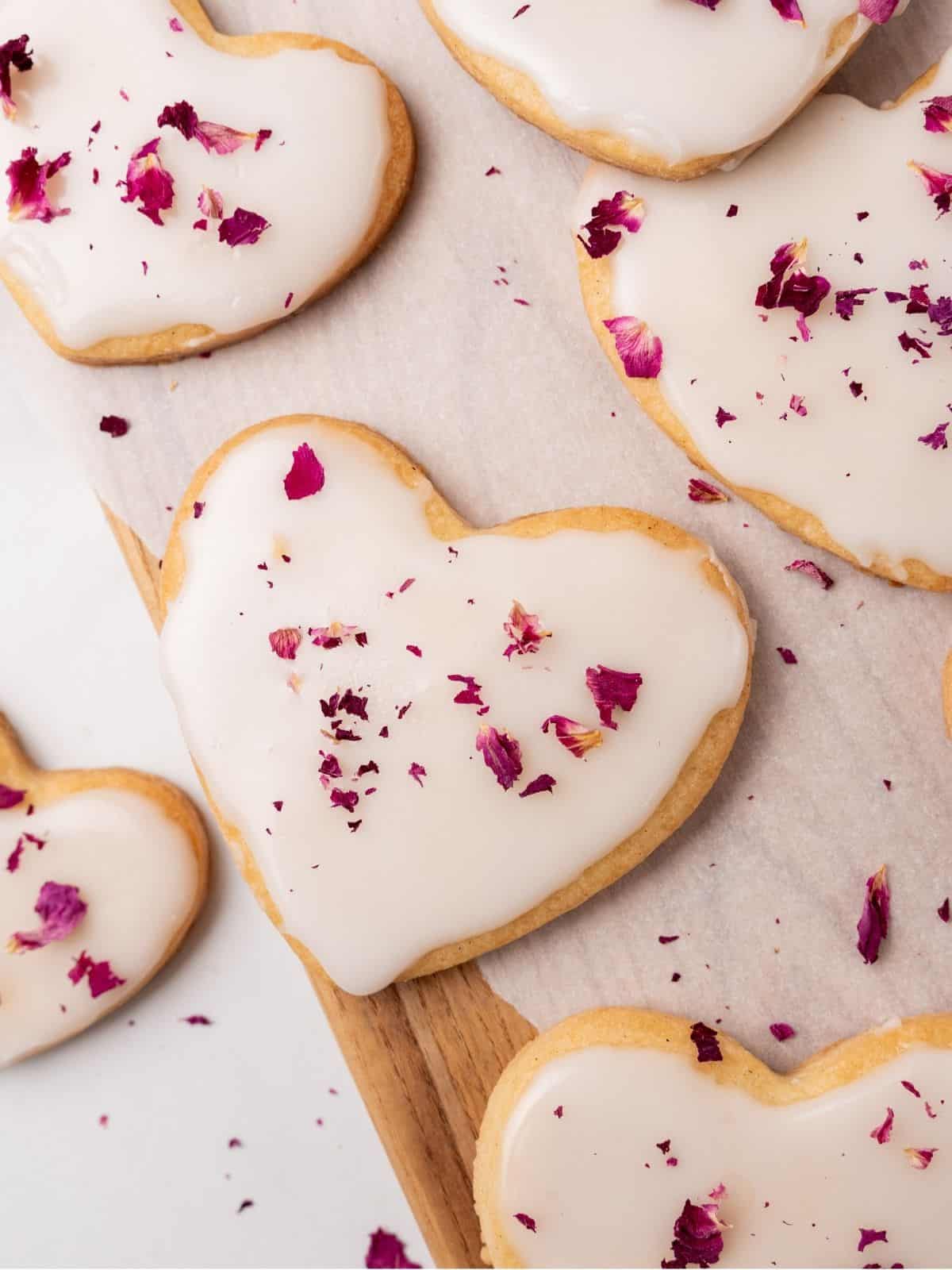 Pretty in Pink: Delicate Rose Shortbread Cookies