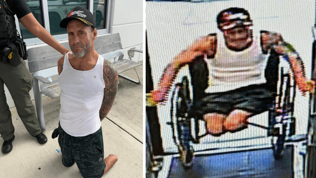 Legless man ditches wheelchair for getaway car after allegedly stealing ...