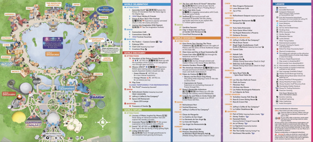 2025 EPCOT Map – Walt Disney World