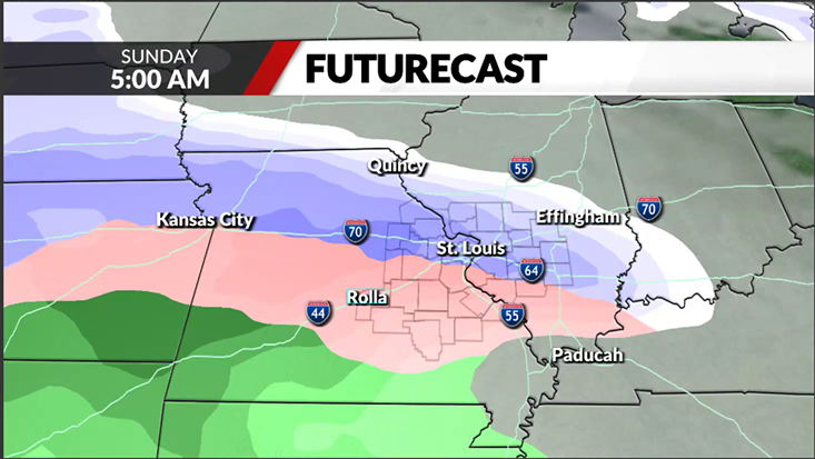 How much snow will St. Louis get this weekend?