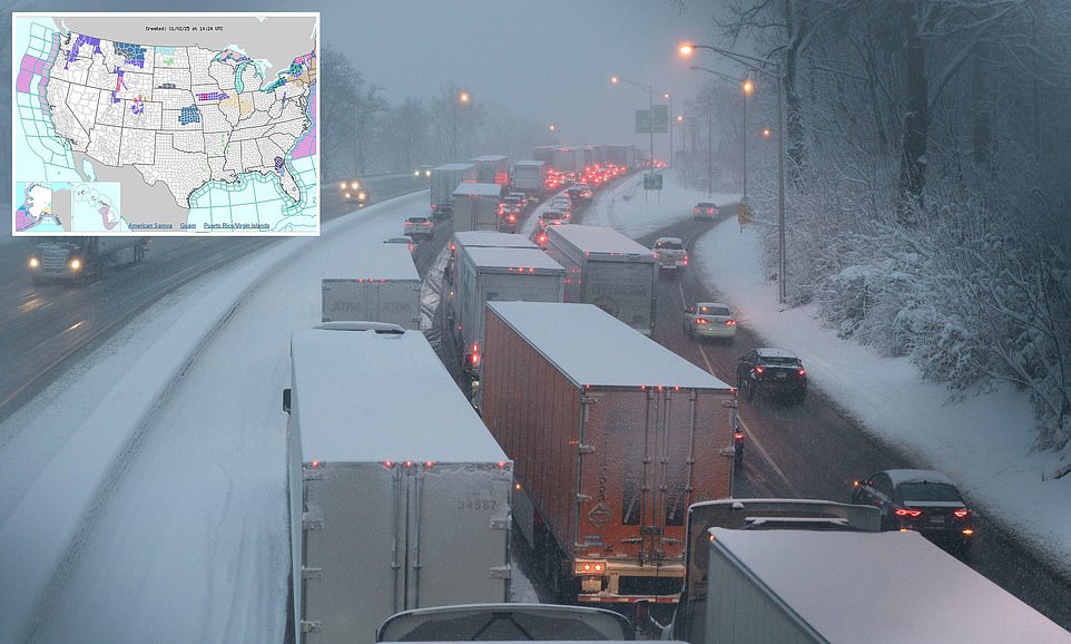 New winter storm warnings issued in four states