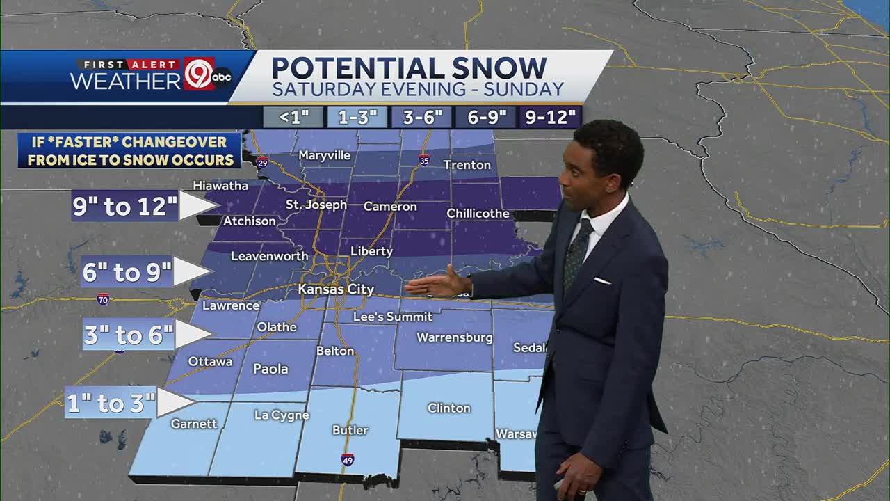 Potential heavy snowfall, ice headed to Kansas City