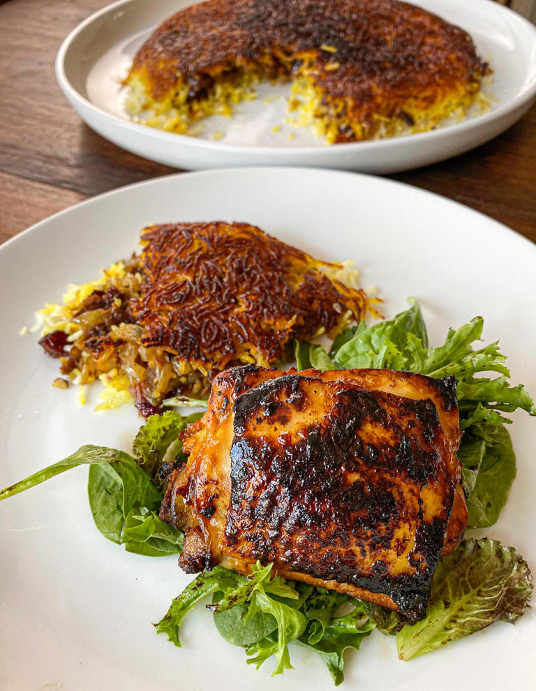 Saffron Lemon Chicken With Saffron Rice