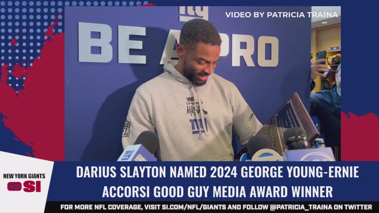 New York Giants Darius Slayton Wins "GY-EA Good Guy" Award