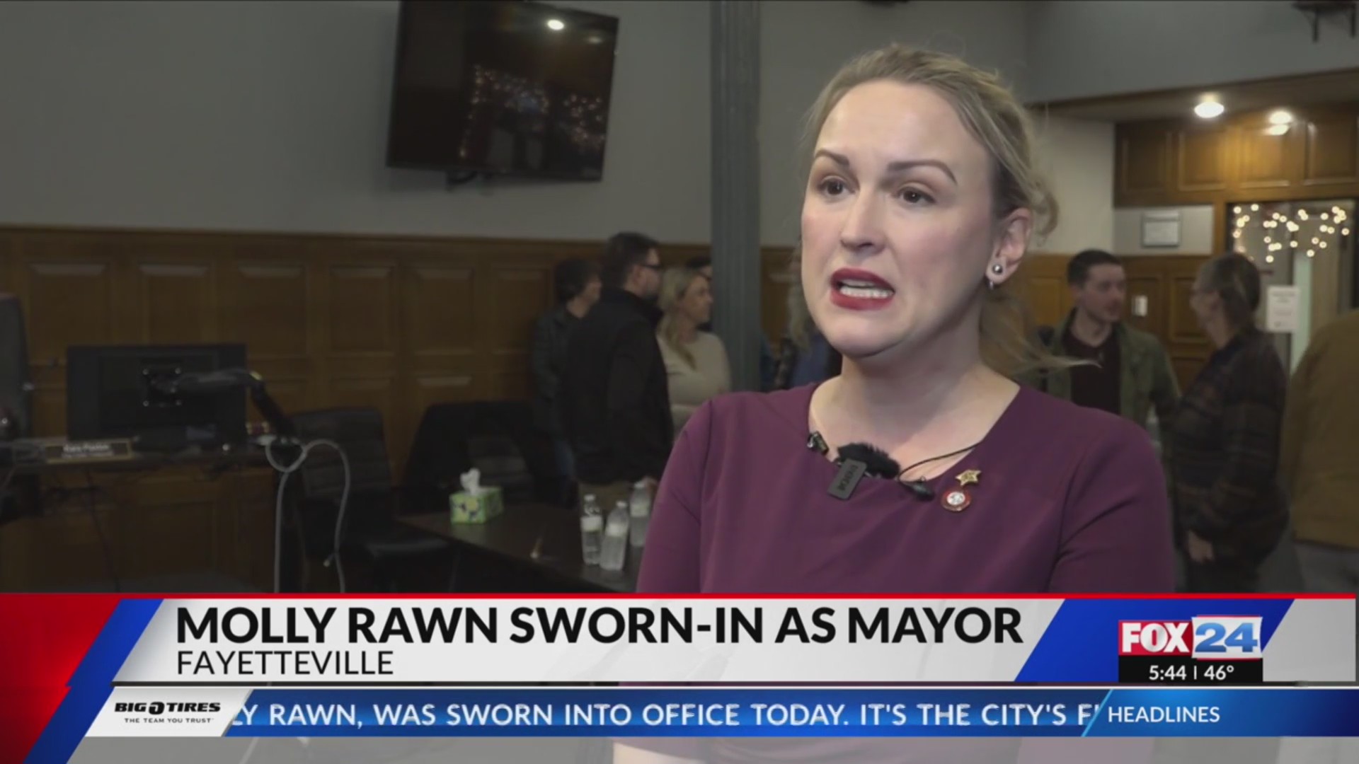 Molly Rawn sworn-in as Fayetteville mayor
