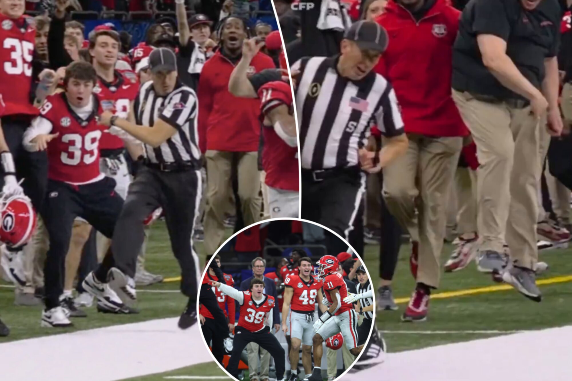 Georgia takes sideline penalty after overexcited reserve Parker Jones ...