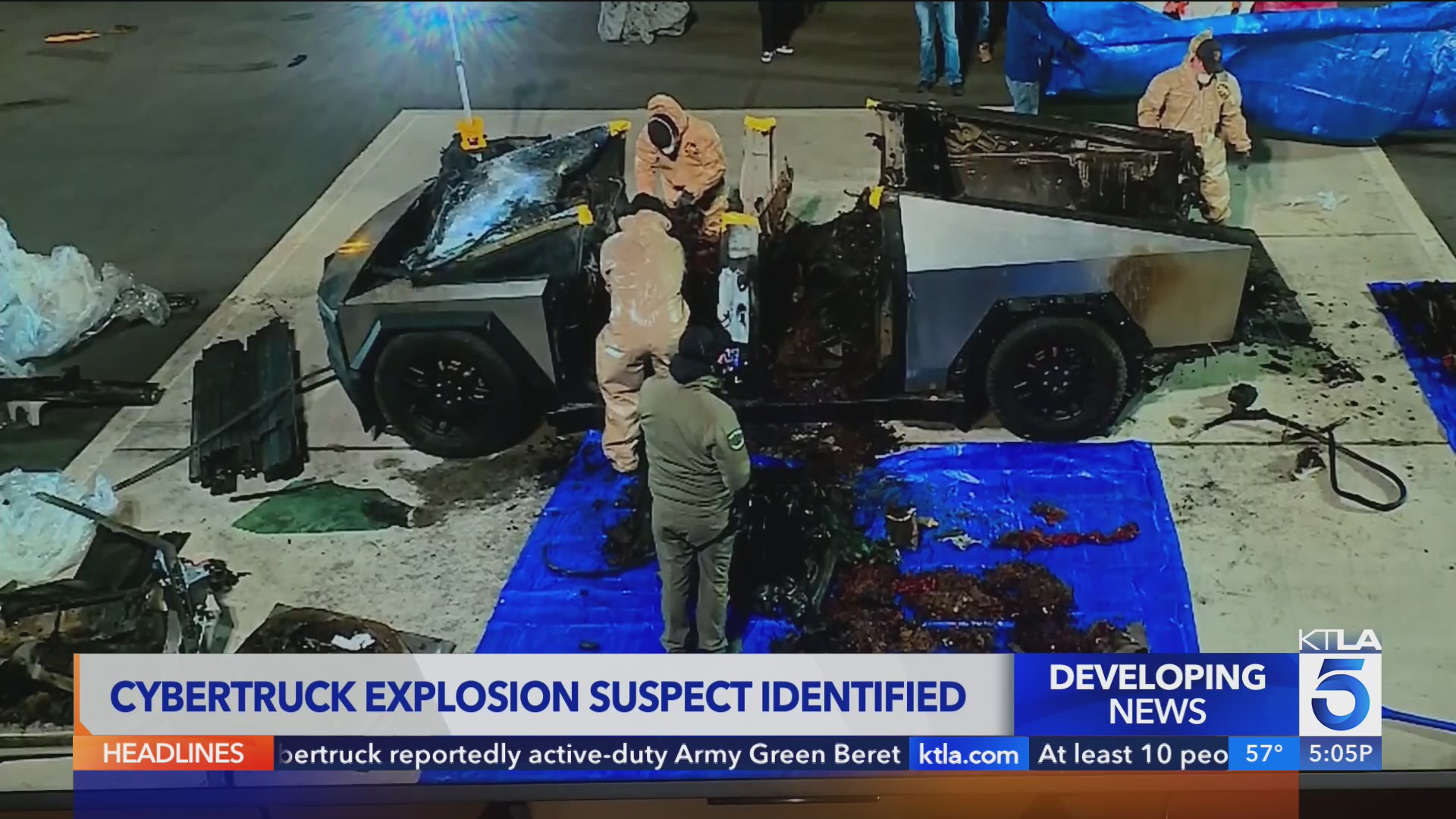 Suspect in Las Vegas Cybertruck explosion had gunshot wound to head ...