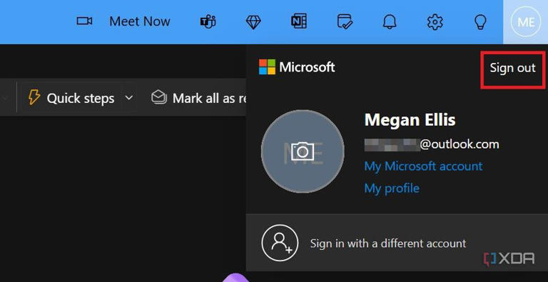 Sign out of Outlook the right way