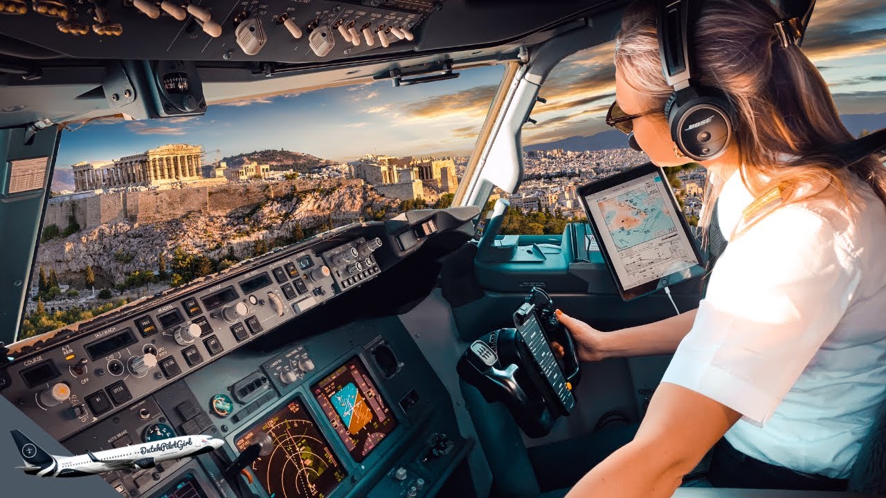 BOEING 737 Stunning Landing ATHENS Airport GREECE | Cockpit View