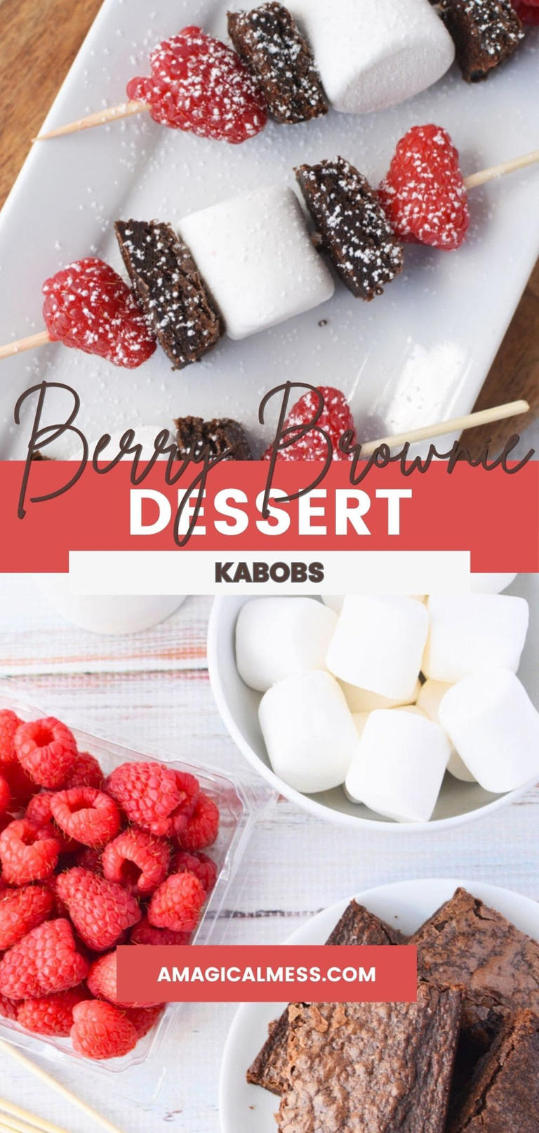 Raspberry Brownie Skewers Easy Dessert Kabobs