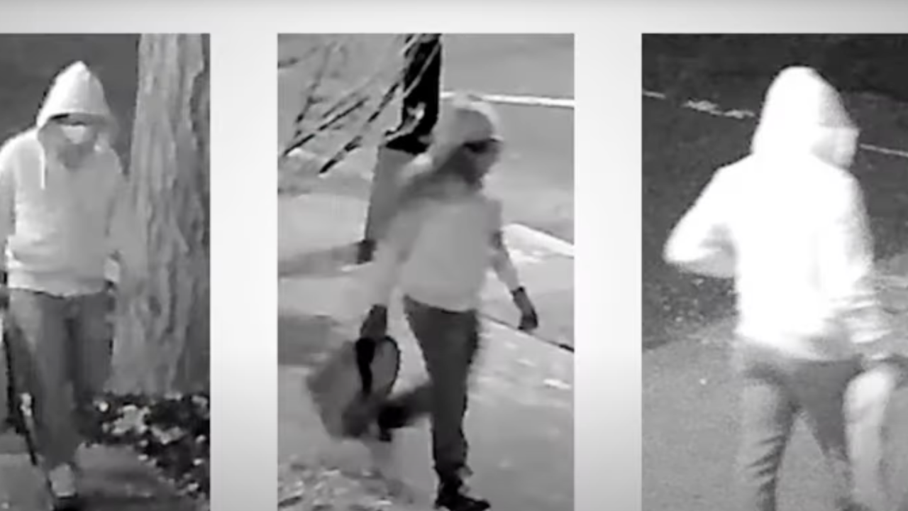 FBI releases new video of a suspect planting a pipe bomb near DNC ...