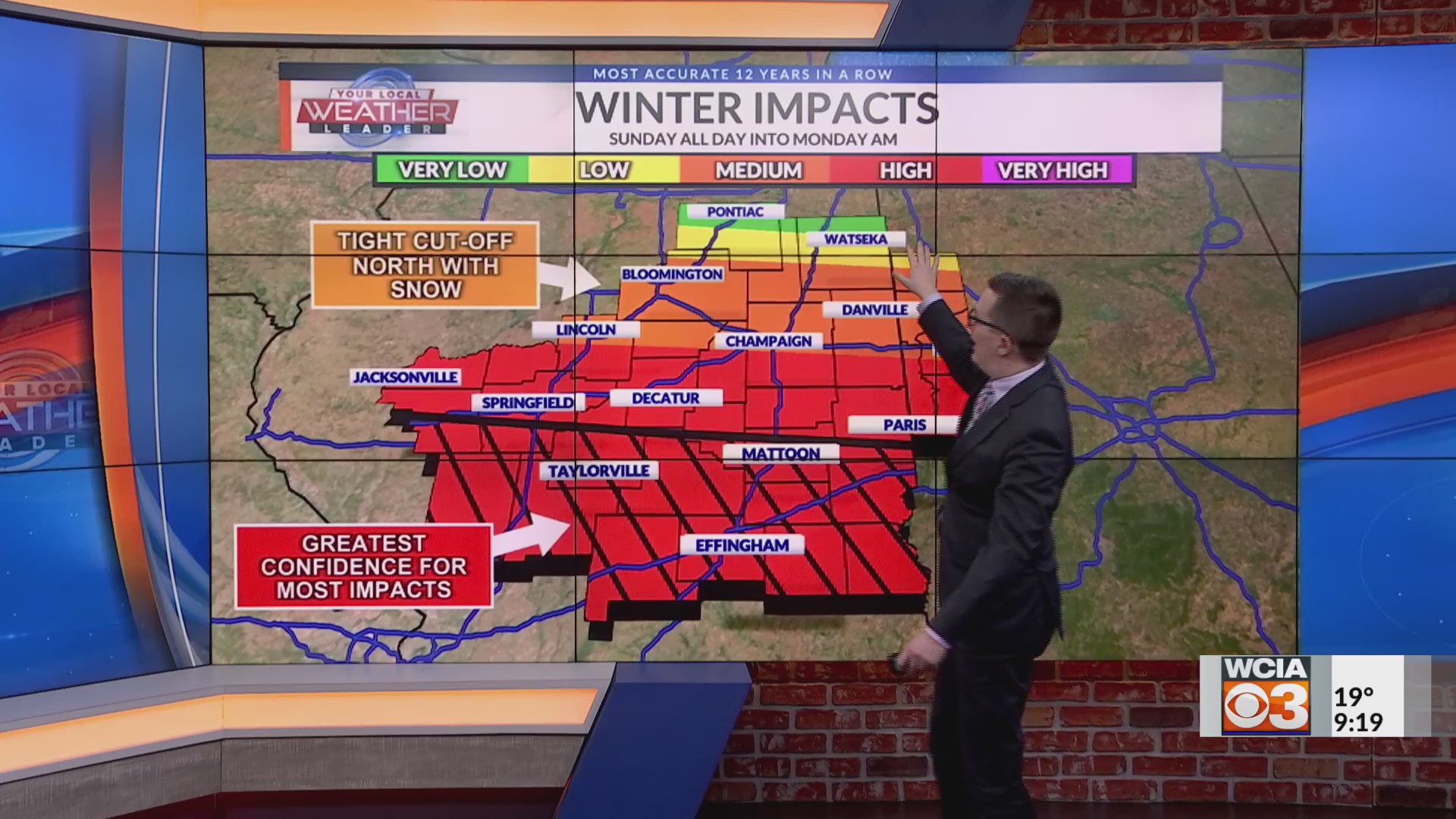 Weather Now: Updates on Sunday's snow in Central Illinois