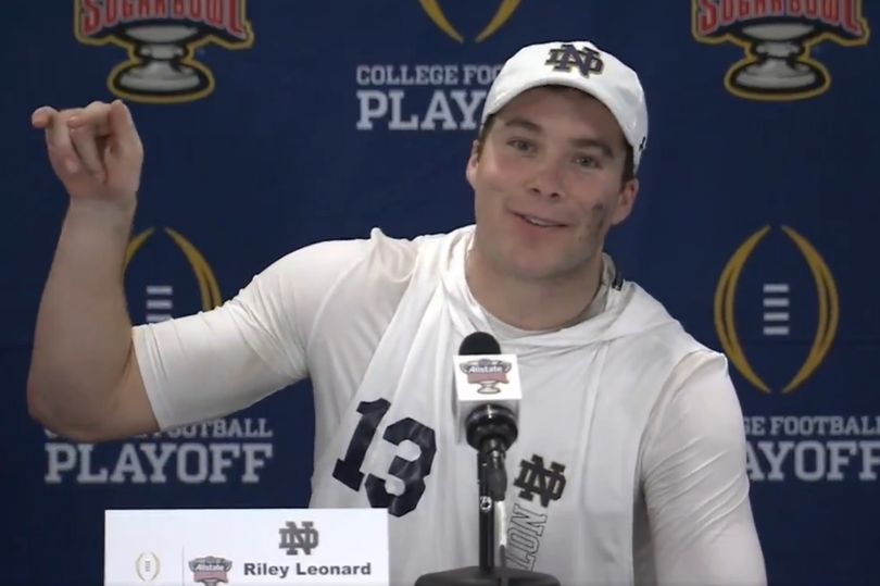Notre Dame QB Riley Leonard shows true colors as he speaks on strategic ...